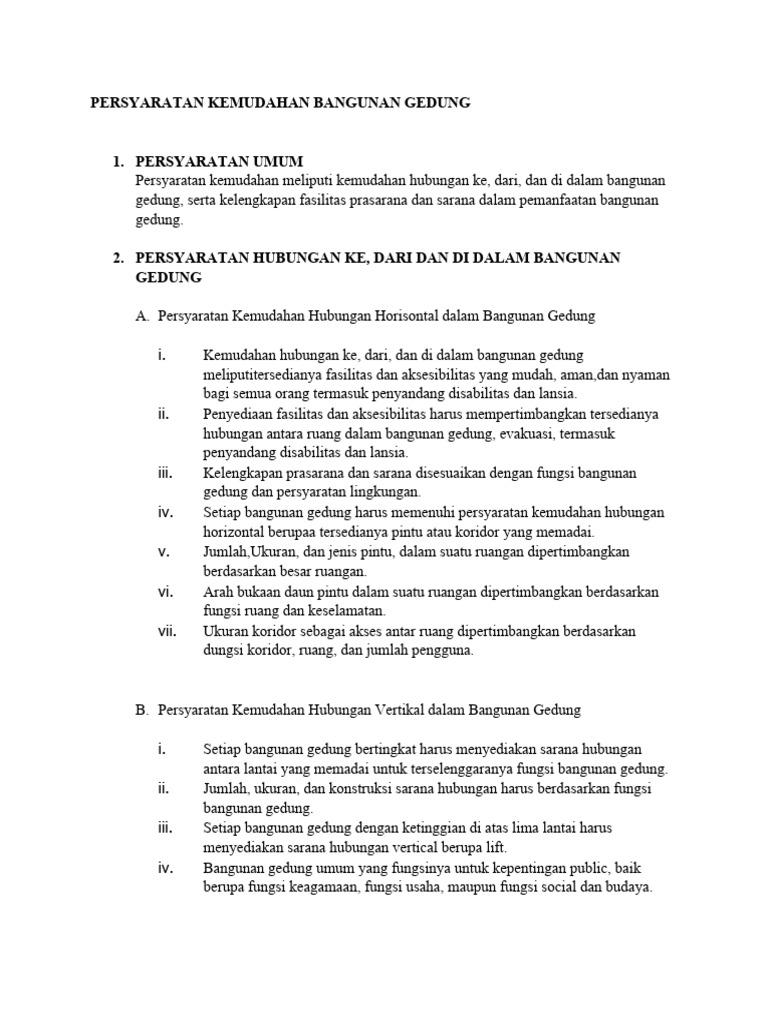 Rakha Putra Utama - 05023044 - Persyaratan Kemudahan Bangunan Gedung | PDF