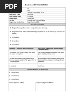 Internship Daily Report | PDF