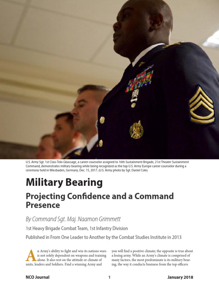 Military Bearing | PDF | Non Commissioned Officer | Sergeant