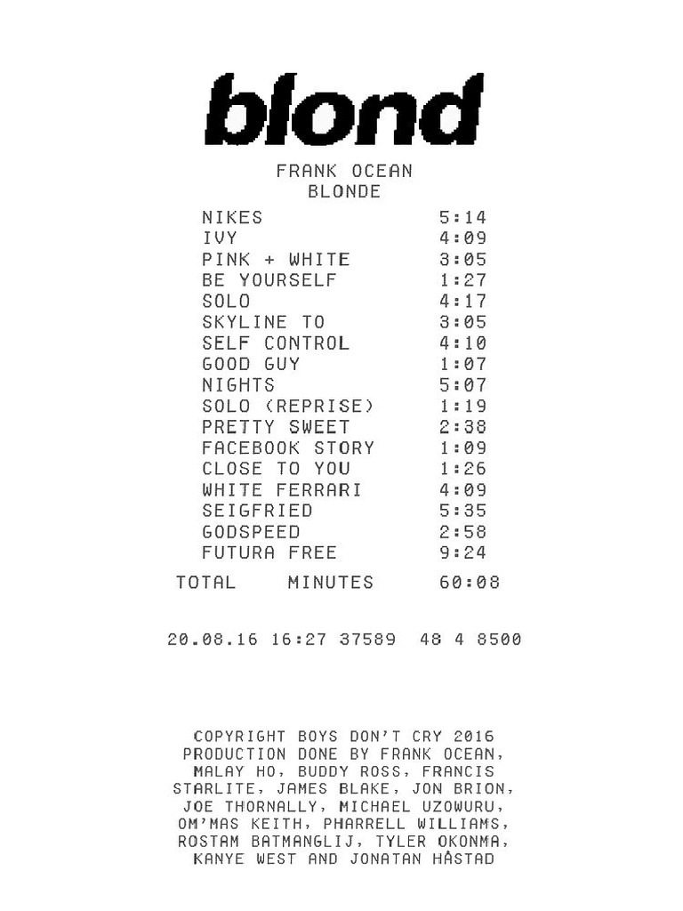 Blond Receipt PDF | PDF