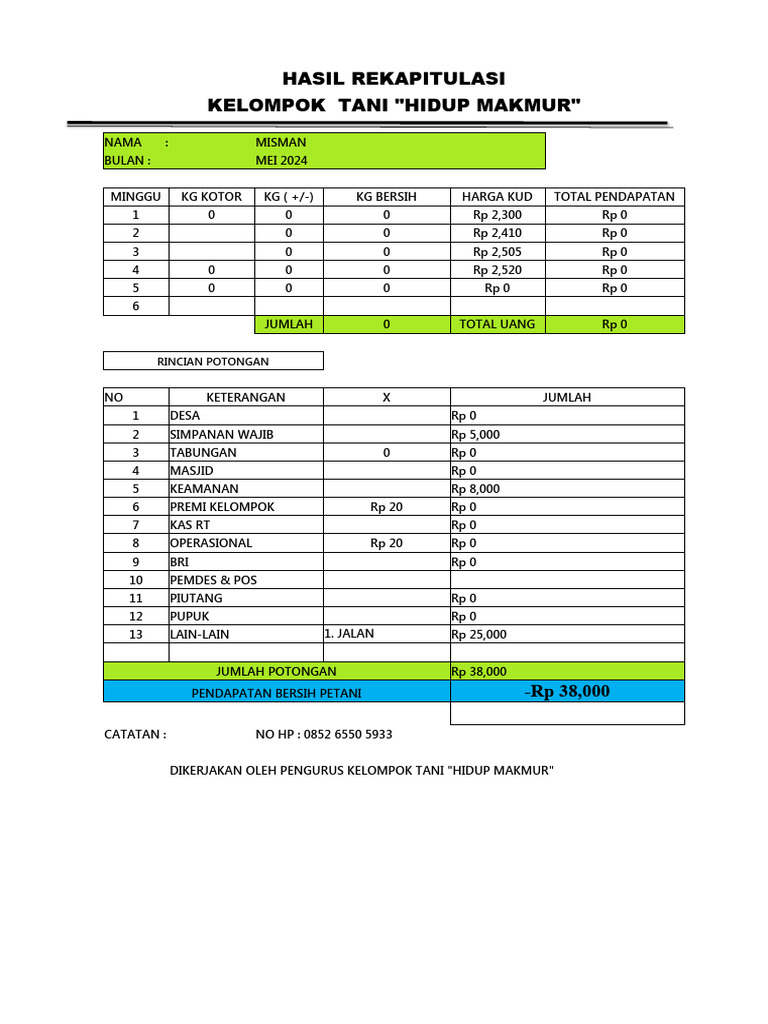 Amprah Gaji Hidup Makmur Desember 2023 | PDF