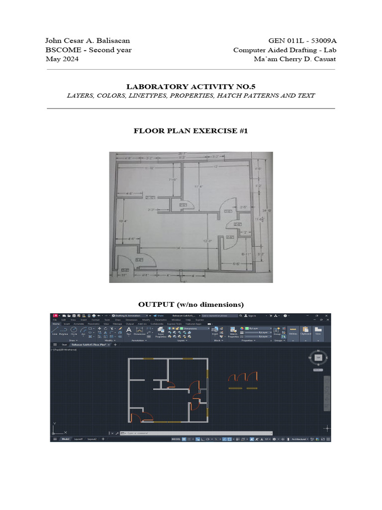 Floor Plan Drafting Lab Activity | PDF