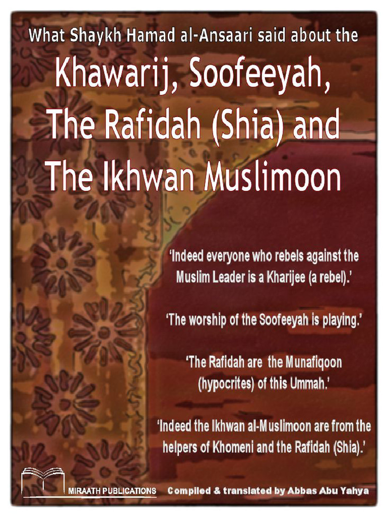 The Khawarij Soofeeyah Rafidah Shia Ikhwan Muslimoon Sh. Hamad Al ...