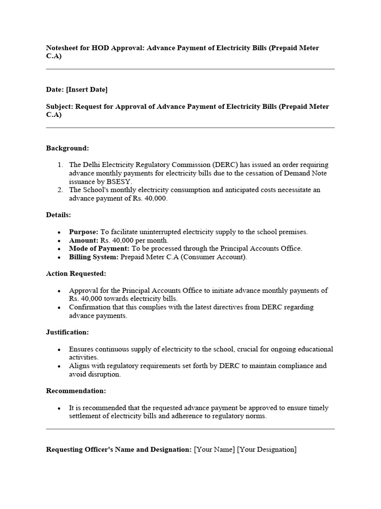 Notesheet for HOD Approval | Download Free PDF | Regulatory Compliance ...