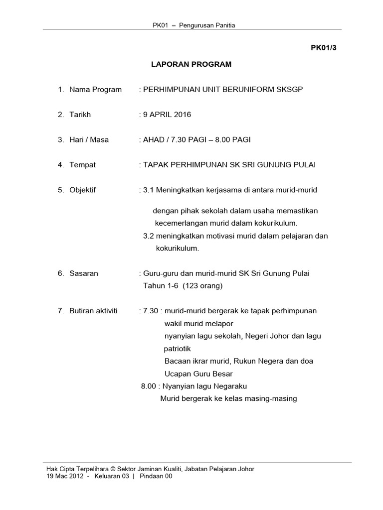 Laporan PRHMPNN Koko | PDF