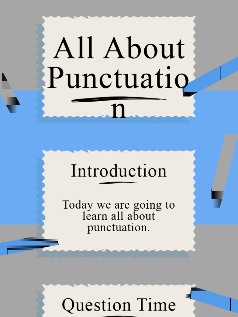 All About Punctuation Presentation in Purple Blue Bold Style | PDF