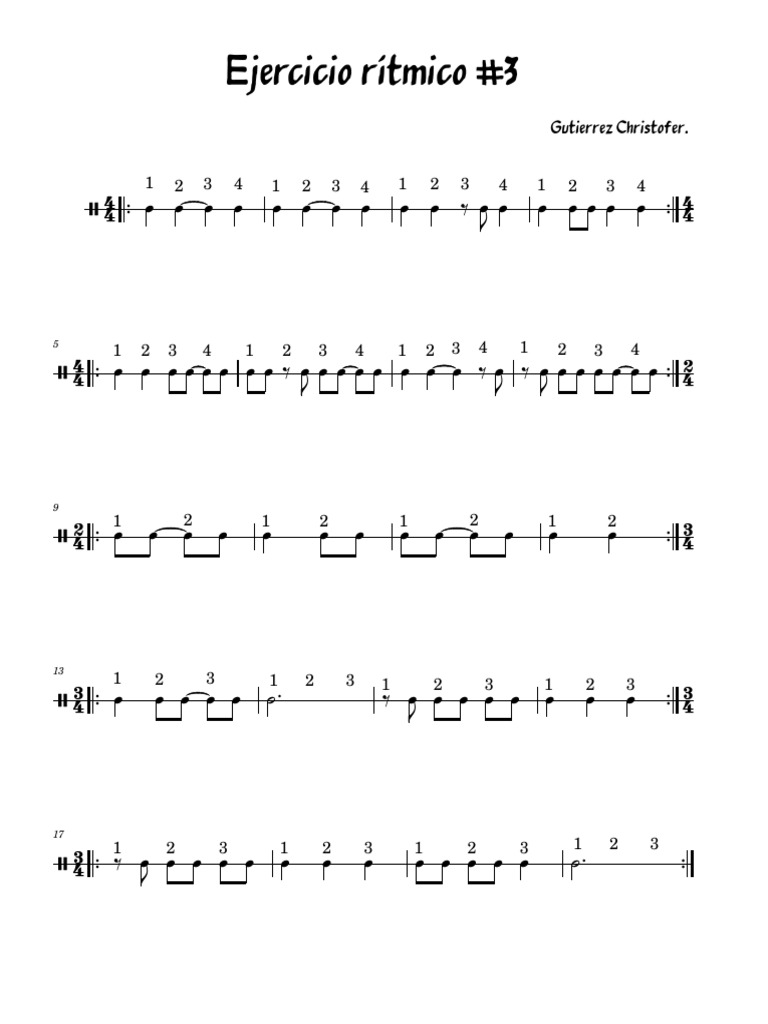 Ejercicio Rítmico #3 | PDF