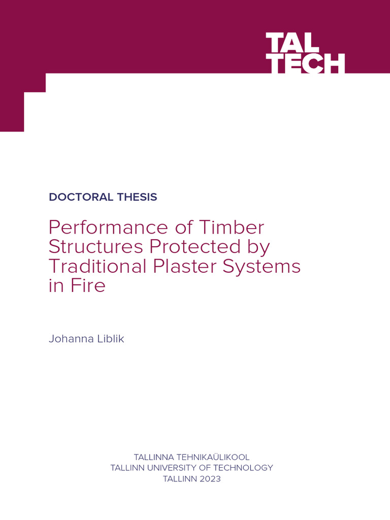 Performance of Timber With Traditional Plasters in Fire | PDF | Plaster ...