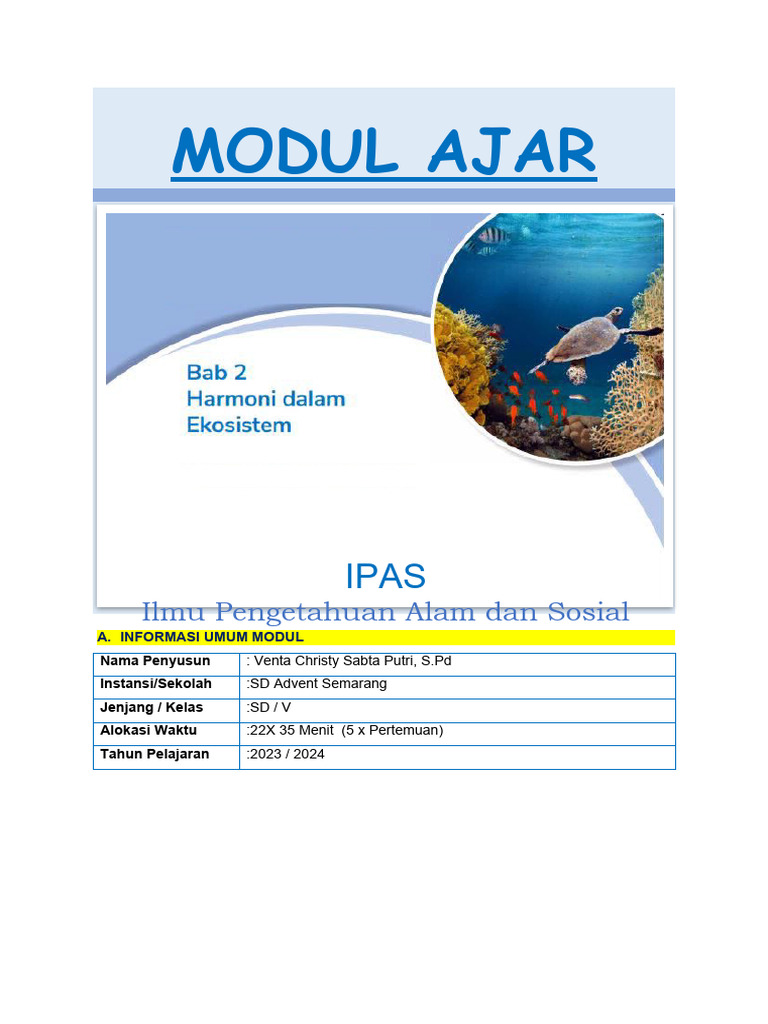 BAB 2 - MA IPAS Kls 5 | PDF
