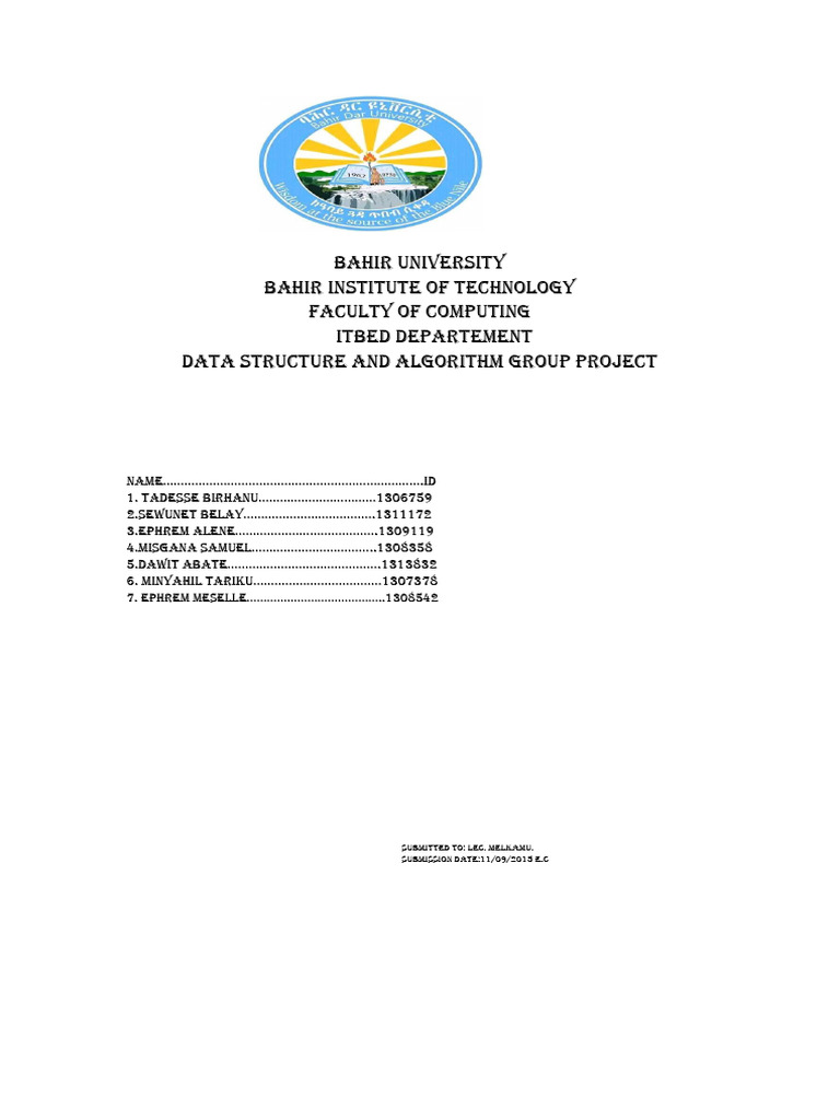 Group Two Dsa Project1 Pdf Pointer Computer Programming Software Development