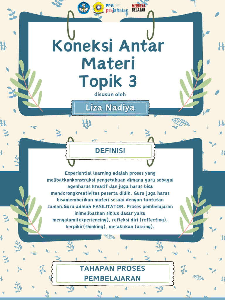 Koneksi Antar Materi PSE Topik 3 - Liza Nadiya | PDF