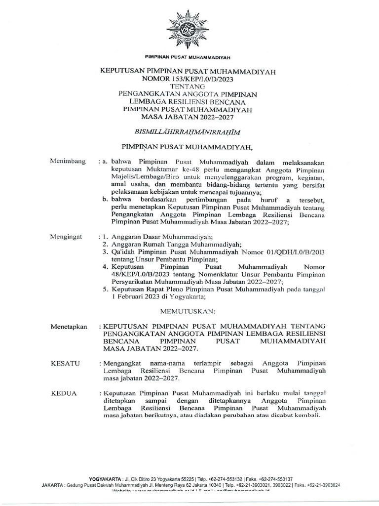 153 2023 Lembaga Resiliensi Bencana 2022 2027 | PDF 153 2023 Lembaga Resiliensi Bencana 2022 2027 | PDF