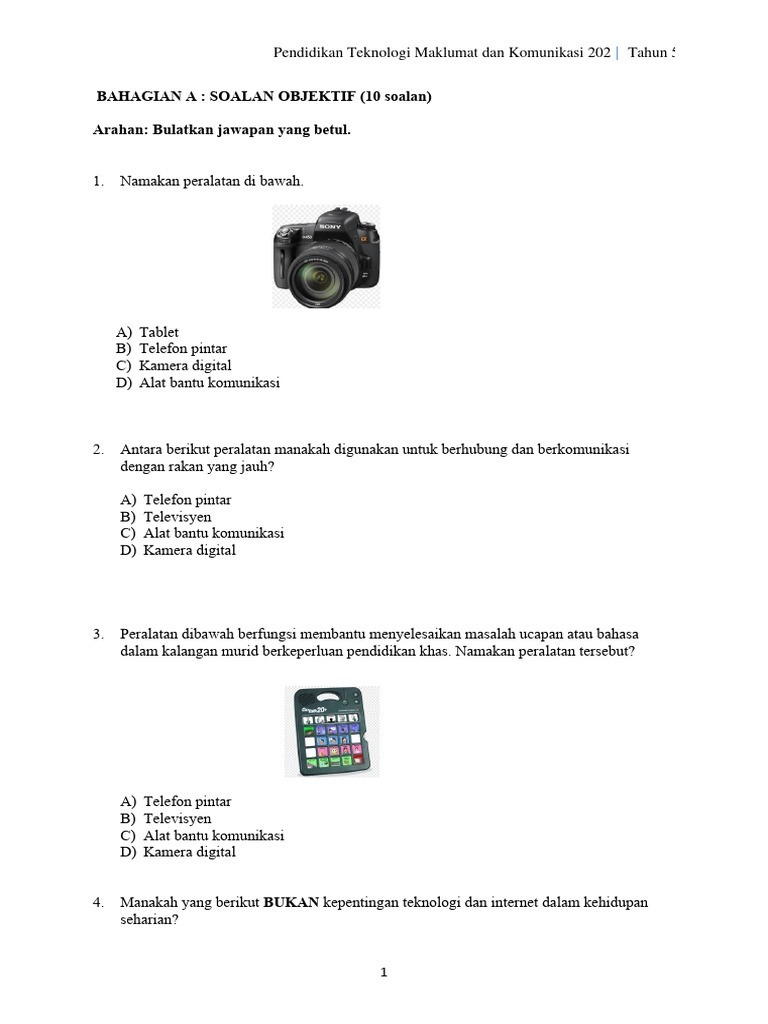 KERTAS SOALAN TMK Tahun 5 | PDF | Ilmu Sosial | Seni