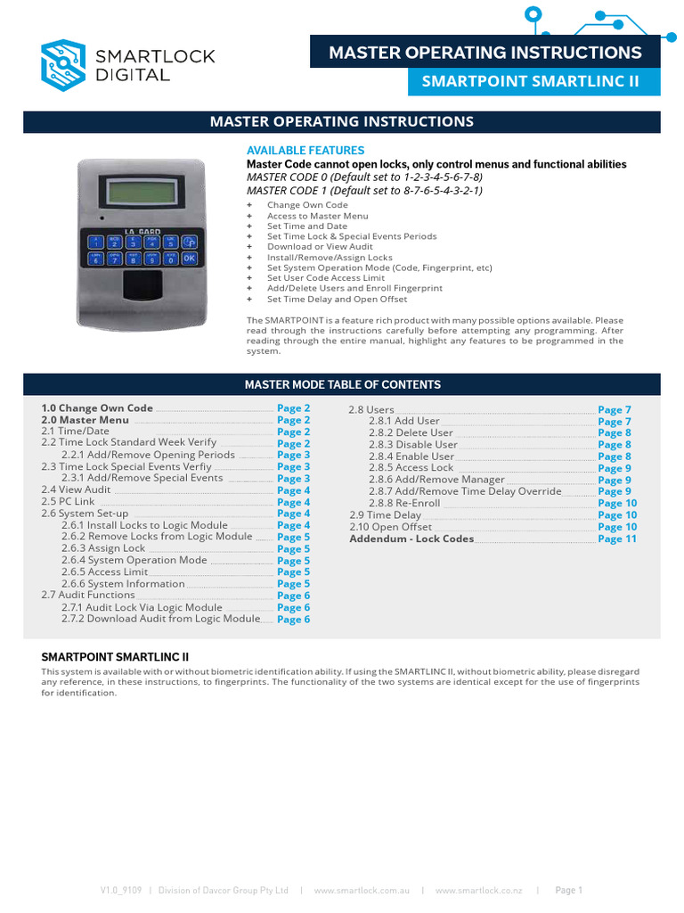 Smartlinc2-and-SmartPoint-Master-Operating-Instruction-v1.0_9109 ...