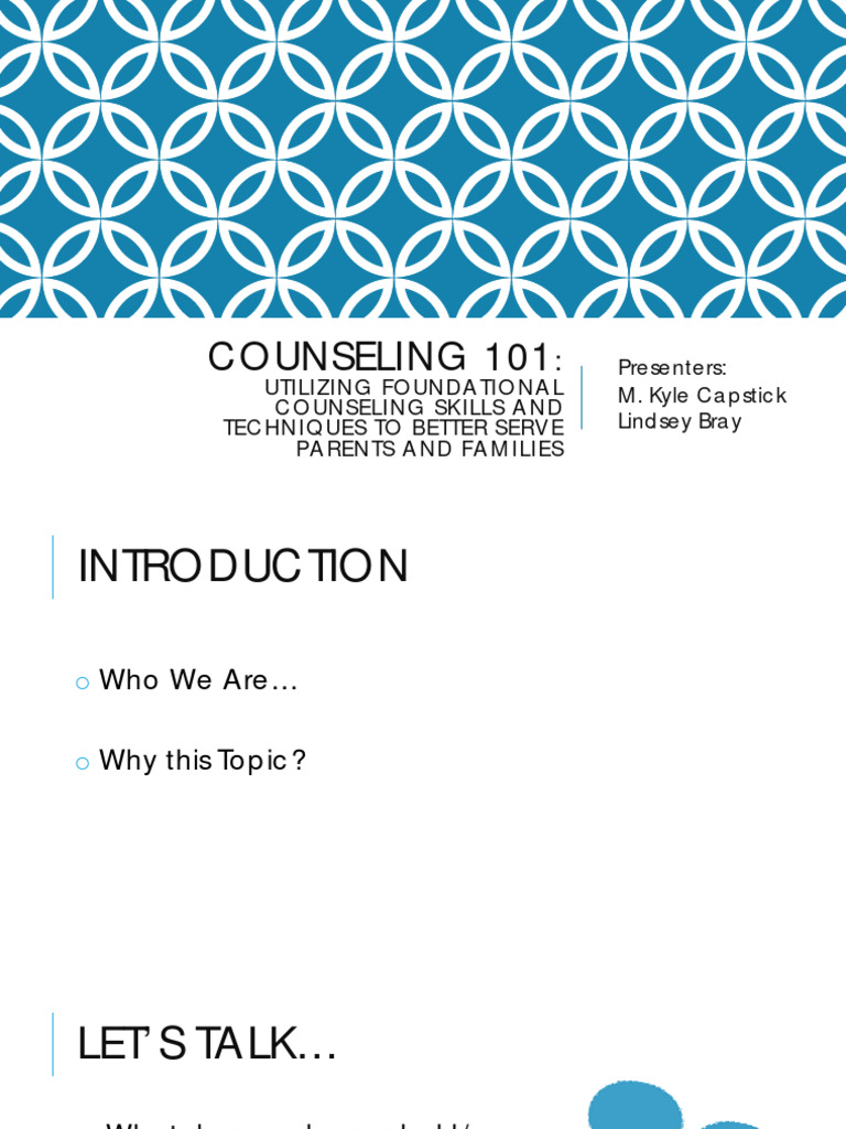 Counseling 101 - Capstick - Bray | PDF | Psychological Concepts ...