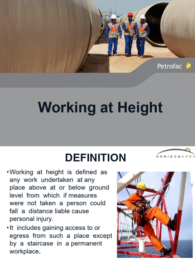 Working at Height.ppt | PDF | Safety | Risk Assessment