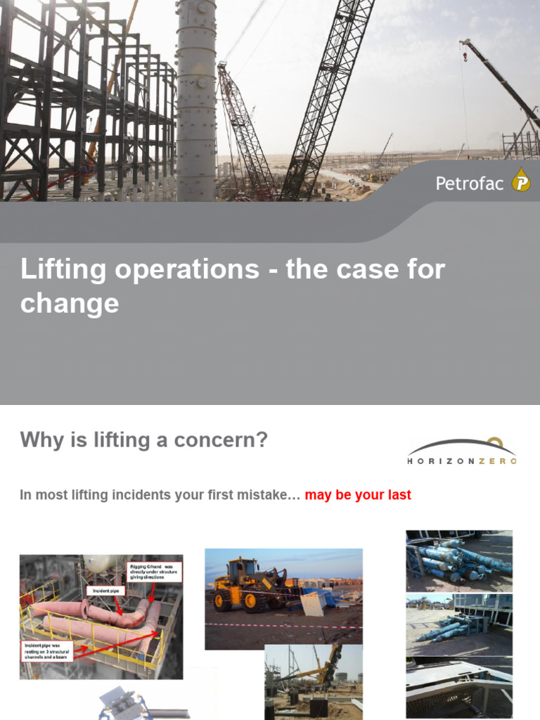 Petrofac-Lifting Operations - The Case For Change 2405 Final | PDF | Crane (Machine)