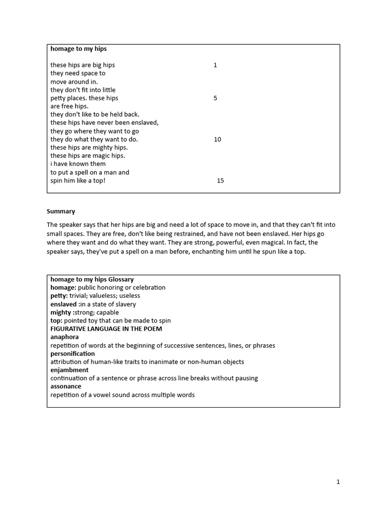 Grade 9 Poem notes | PDF | Poetry