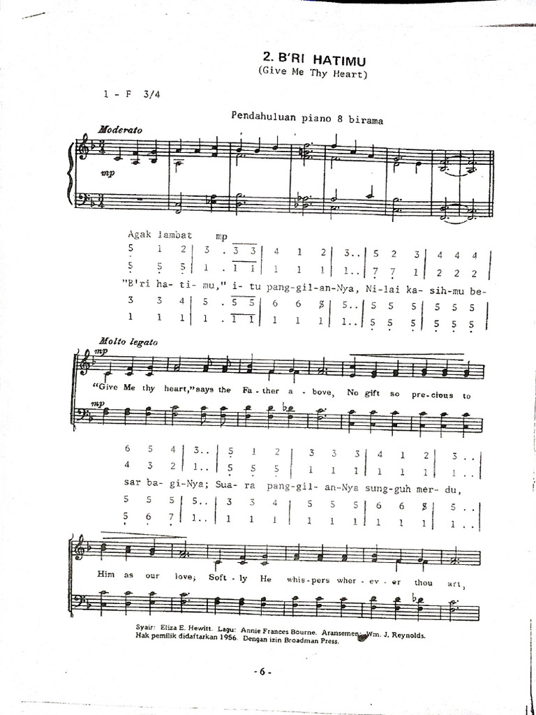 Bri Hatimu (Partitur) | PDF