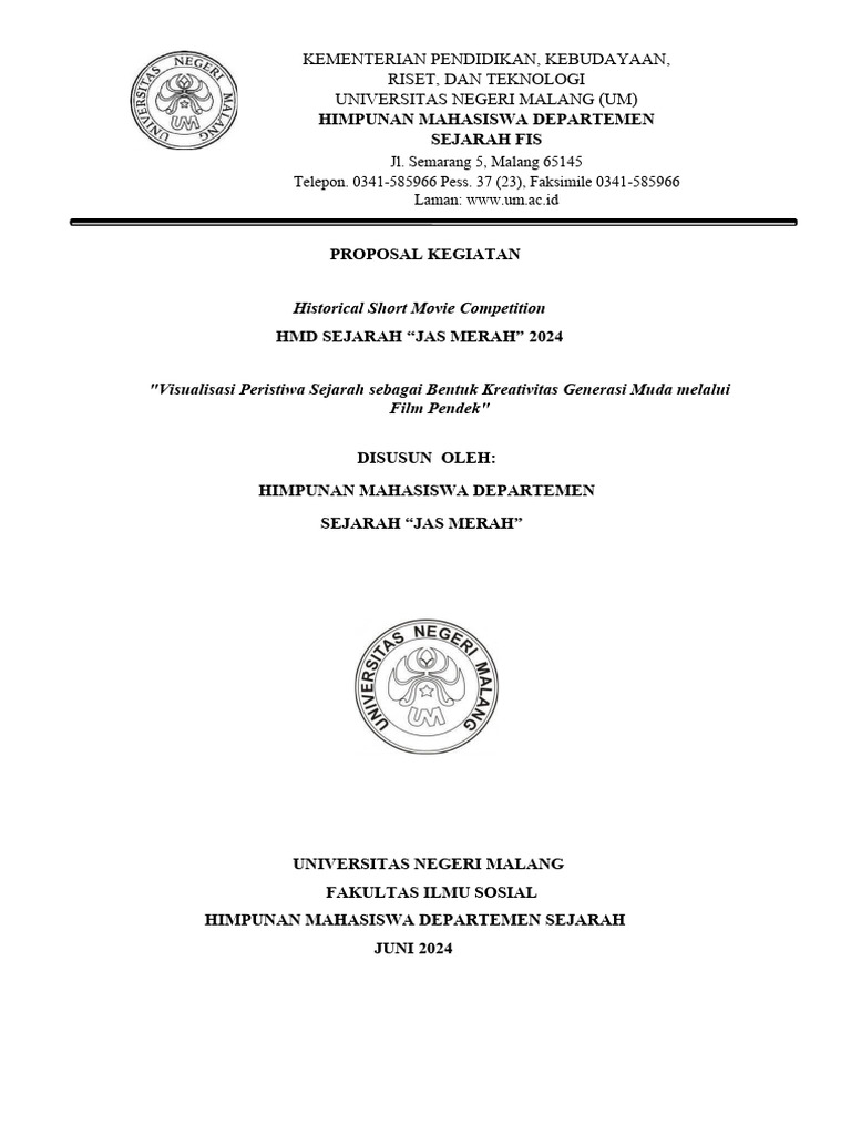 Proposal HSMC 2024 | PDF | Ilmu Sosial | Sains & Matematika