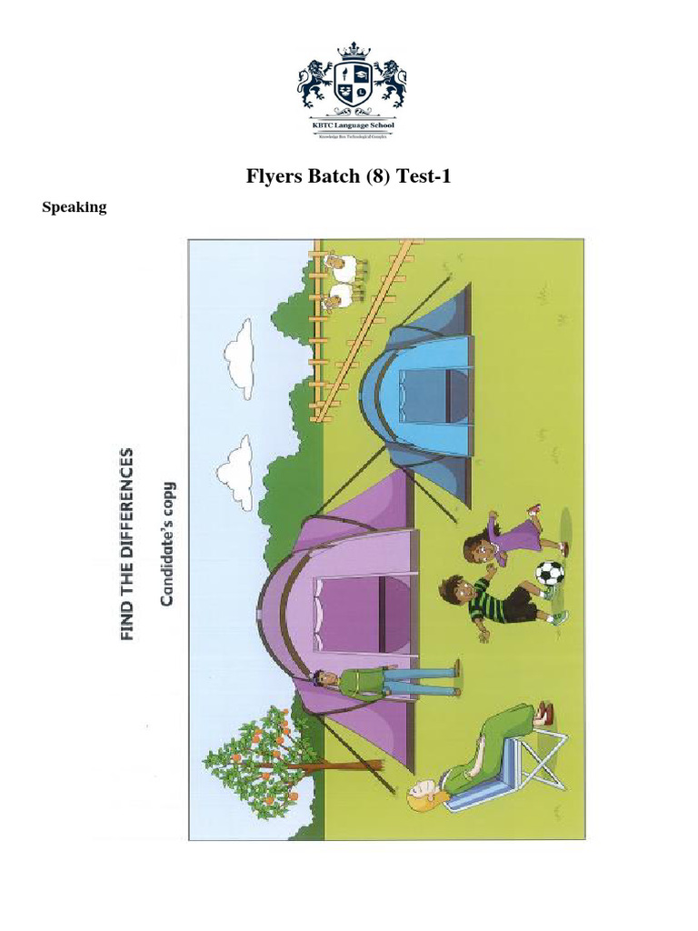 Flyers B8 T1 Speaking and Answer Key | PDF | Science & Mathematics