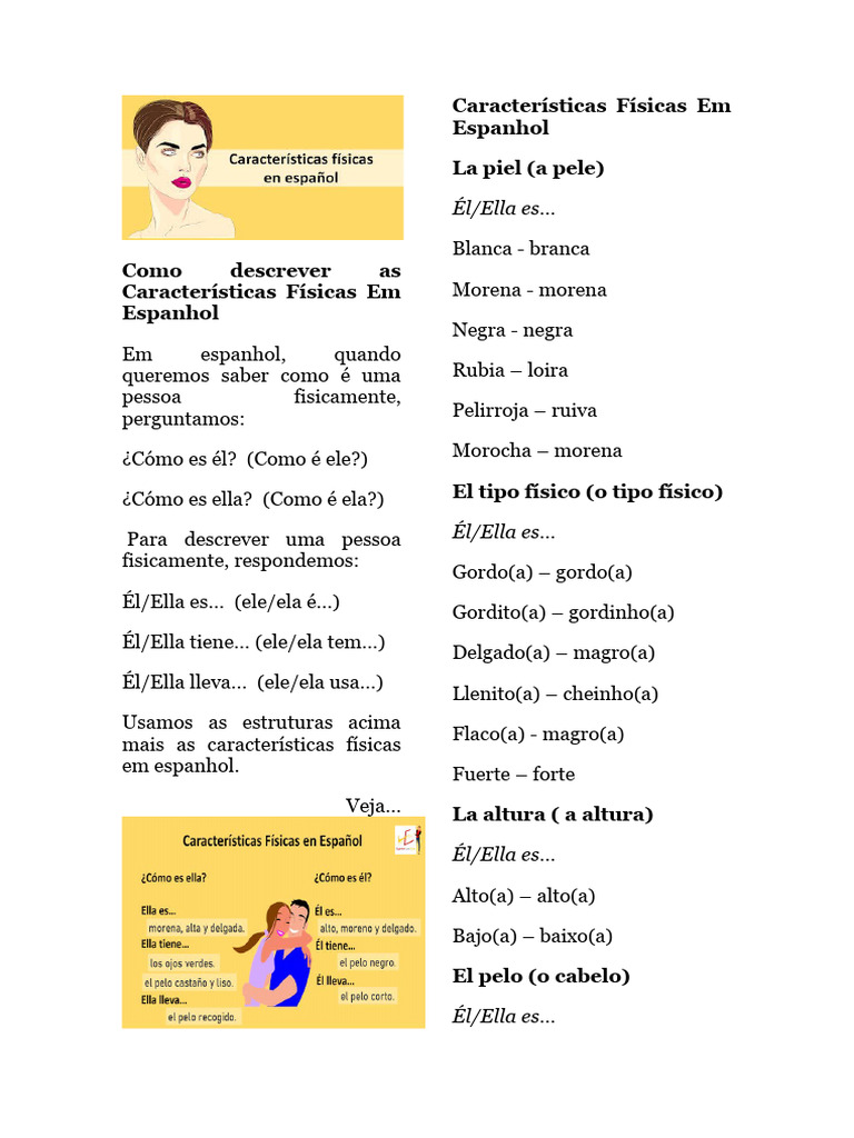 Descripción Física en Español | PDF