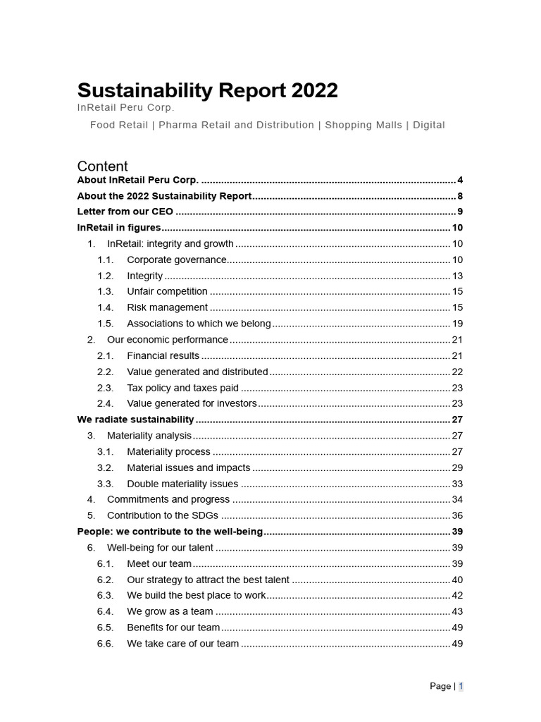 Sustainability Report 2022 | PDF | Sustainability | Regulatory Compliance