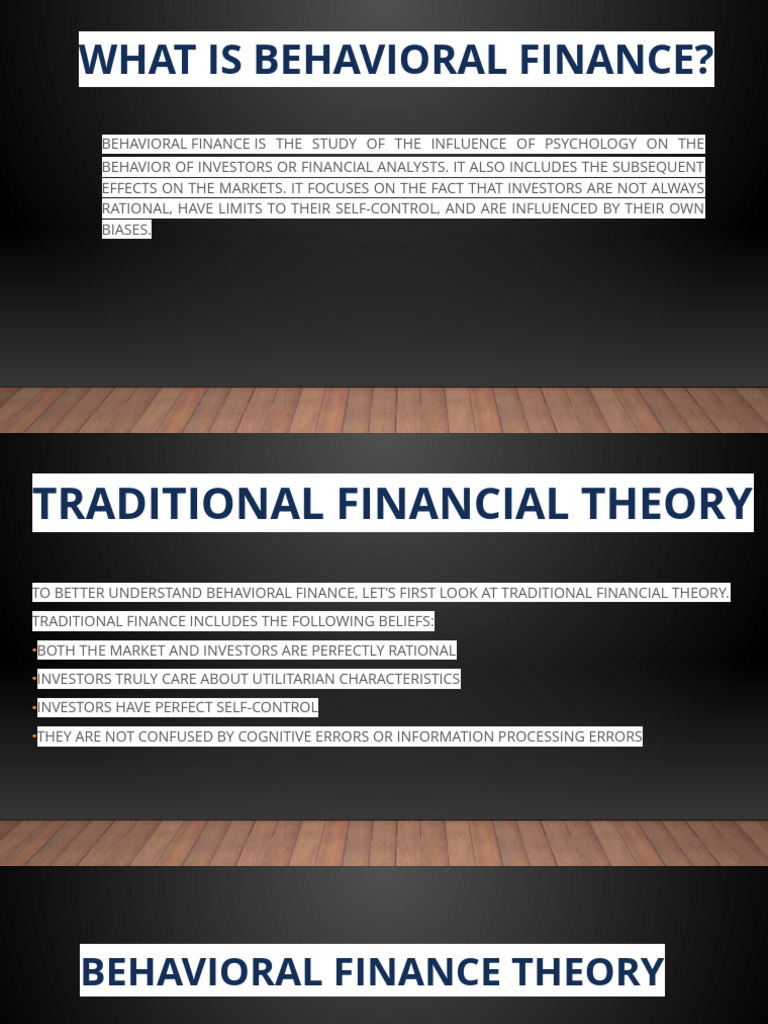 Behavioral Finance | PDF | Behavioral Economics | Decision Making
