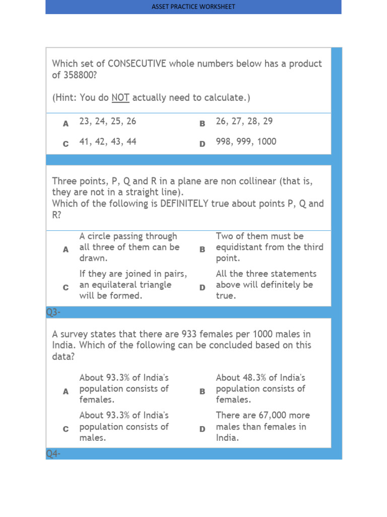 Asset Practice Worksheet Garde - 9 | PDF | Triangle | Elementary Geometry