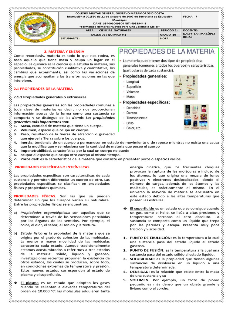 Propiedades de La Materia | PDF | Importar | Sustancias químicas