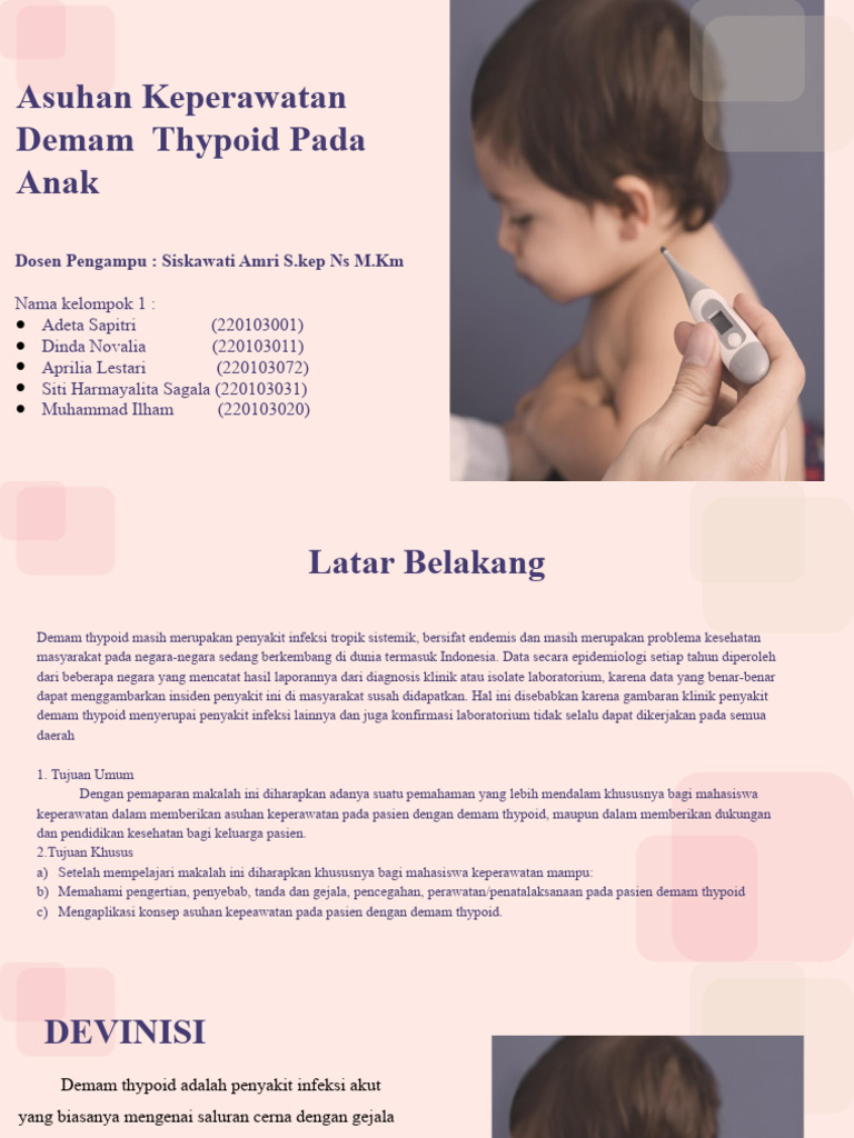 Demam Thypoid Pada Anak | PDF