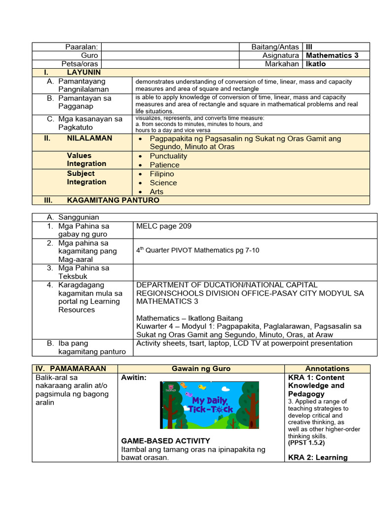 Time Conversion Cot | PDF | Learning | Pedagogy