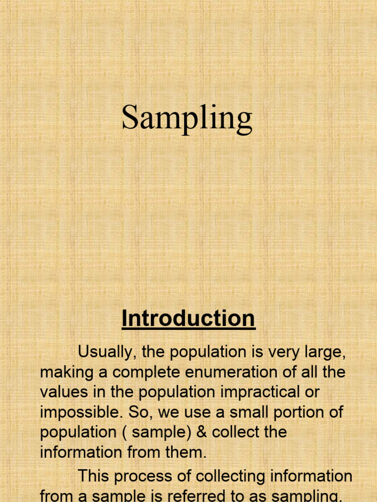 my sampling concepts | PDF | Sampling (Statistics) | Stratified Sampling