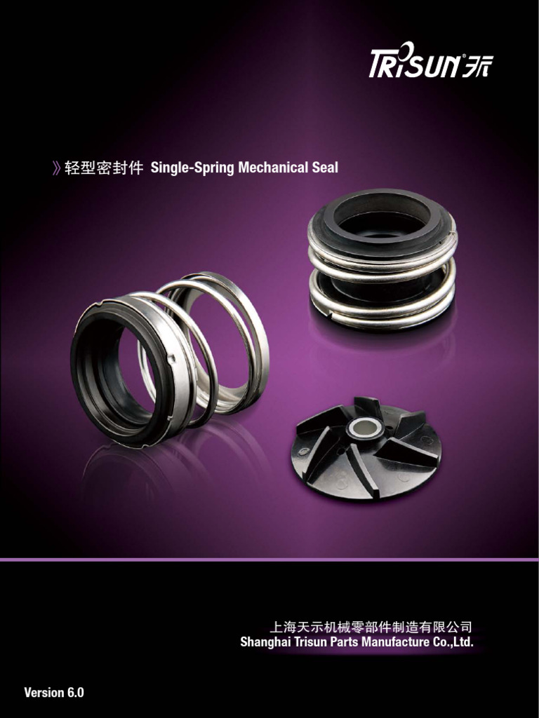TRISUN SINGLE SPRING SEAL | Download Free PDF | Iso 9000