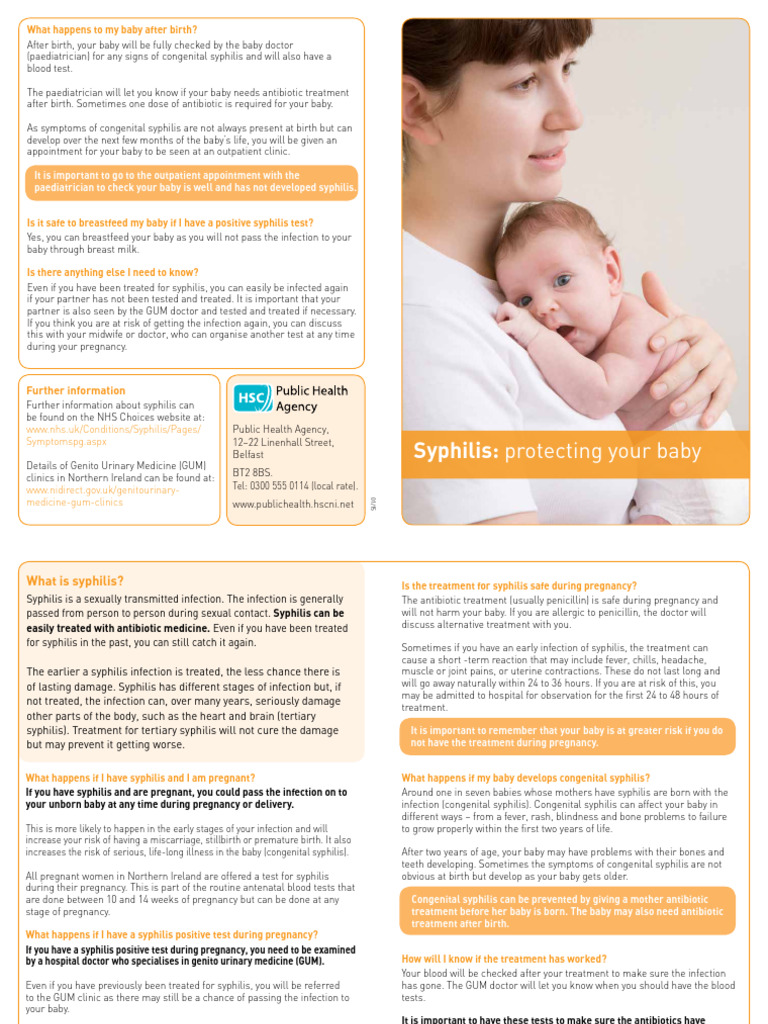 Syphilis Antenatal Leaflet Final - 0 | PDF | Pregnancy | Infection