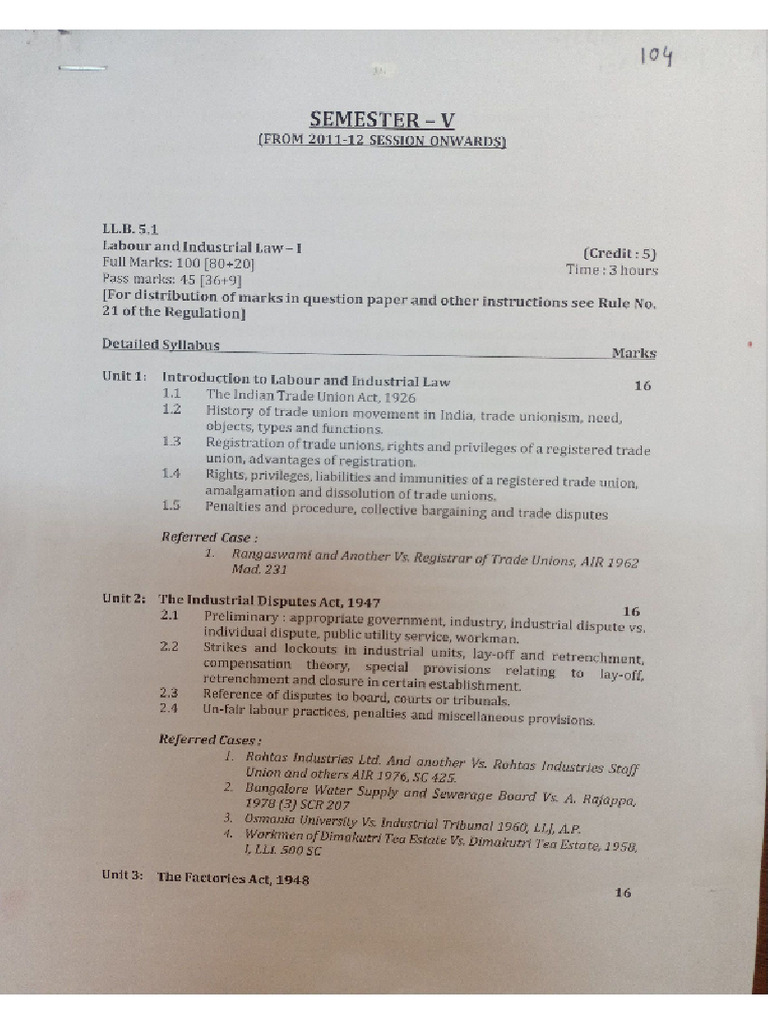 LLB 5TH Semester | PDF