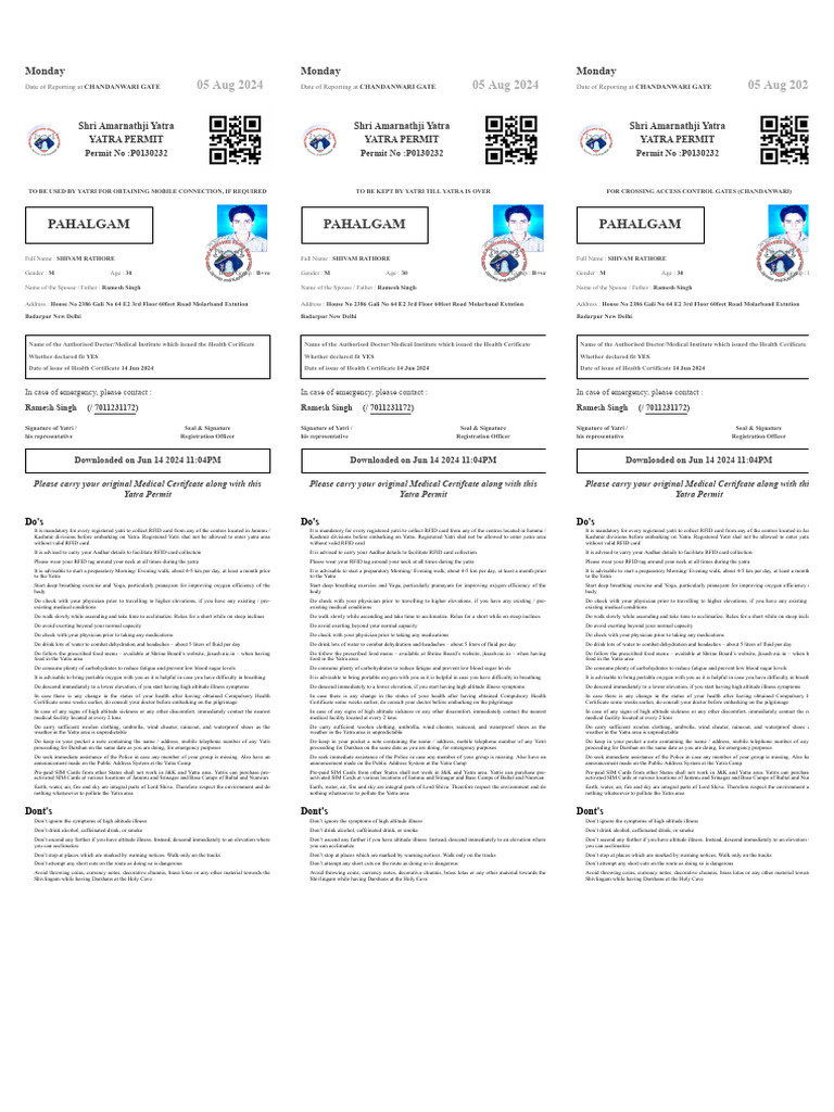 Https/jksasb - Nic.in/onlineservices/yatri Receipt - Aspx | PDF | Clinical Medicine