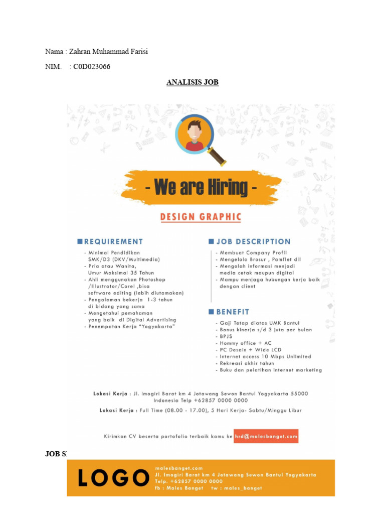 Job Specification for Multimedia Designer | PDF