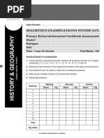 PSAC Grade 6 Modular History and Geography 2024 | PDF | Mauritius