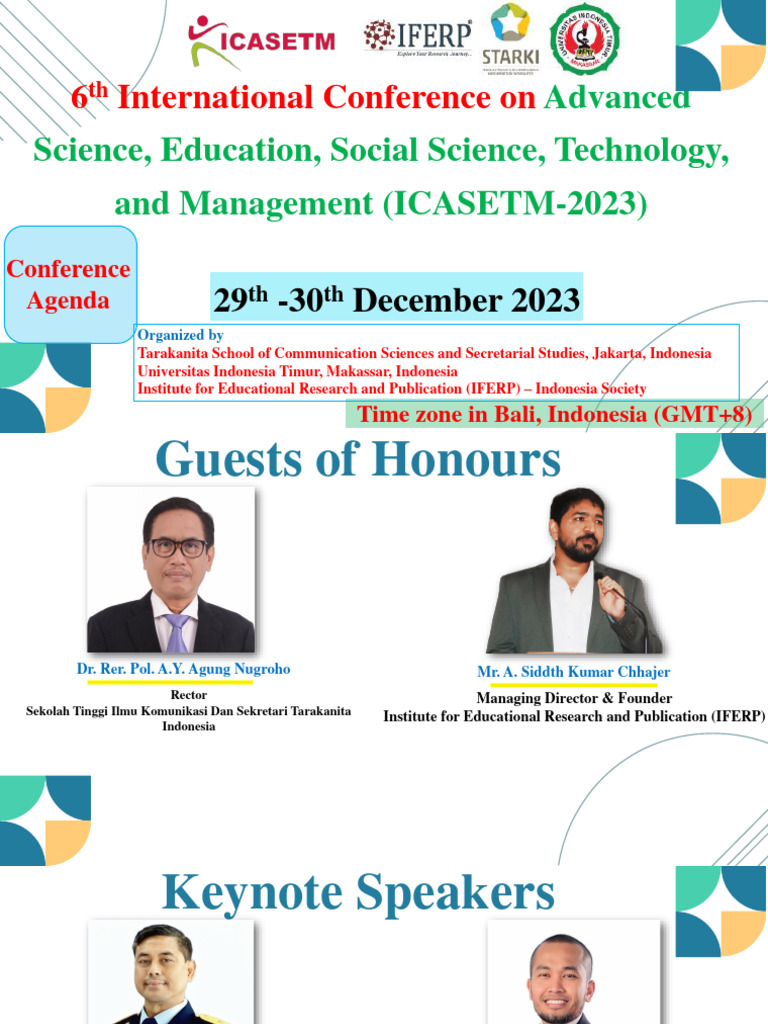 ICASETM - 23 Agenda | PDF | Internet Of Things