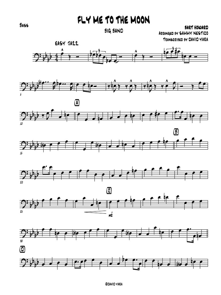 Fly Me To The Moon Score - Bass | PDF