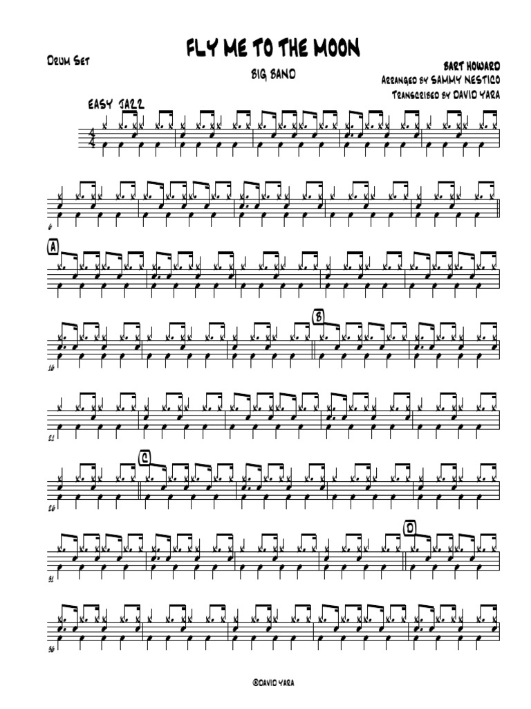 Fly Me To The Moon Score - Drum Set | PDF
