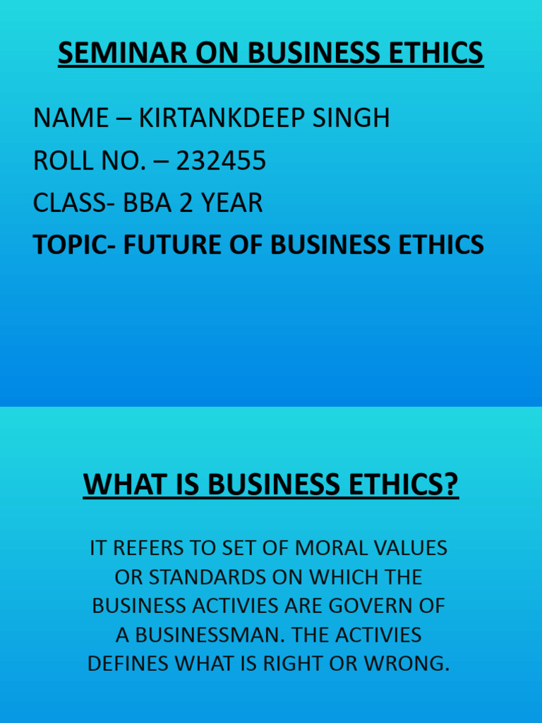 What Is Business Ethics | PDF | Career & Growth