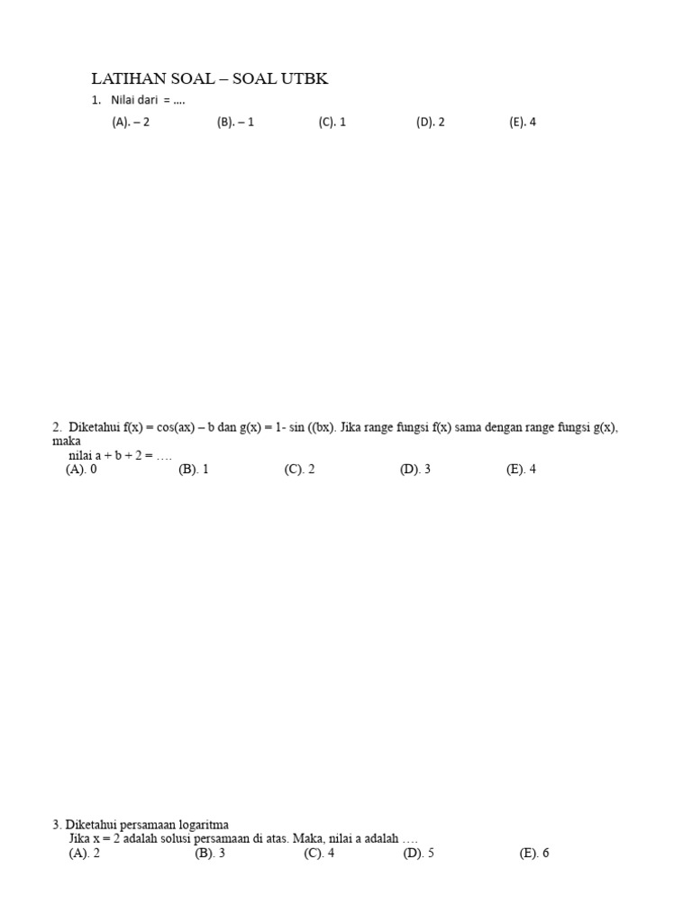 Latihan Soal - Soal Utbk | PDF