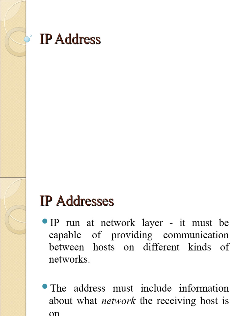 IP Address | PDF | Ip Address | Communications Protocols