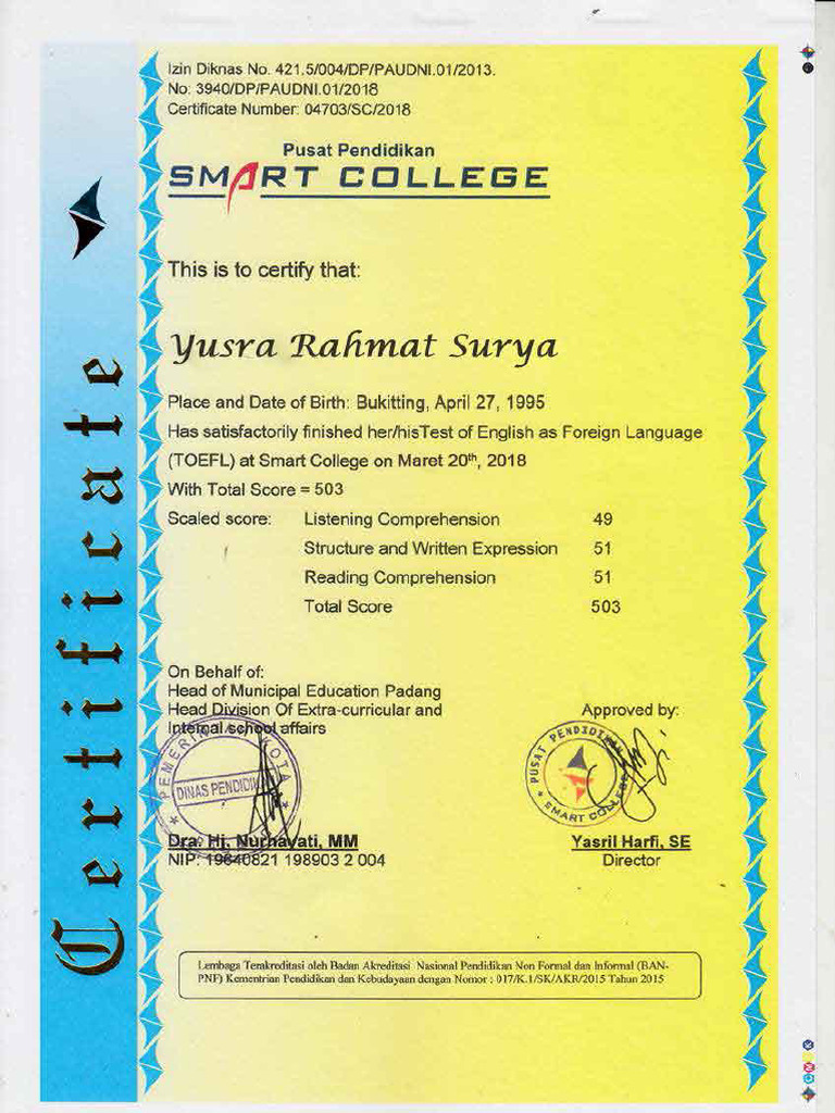 TOEFL Yusra | PDF