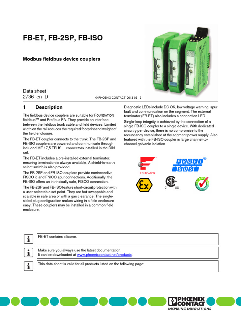 Fb-Et, FB-2SP, Fb-Iso | PDF | Electrical Connector | Capacitor