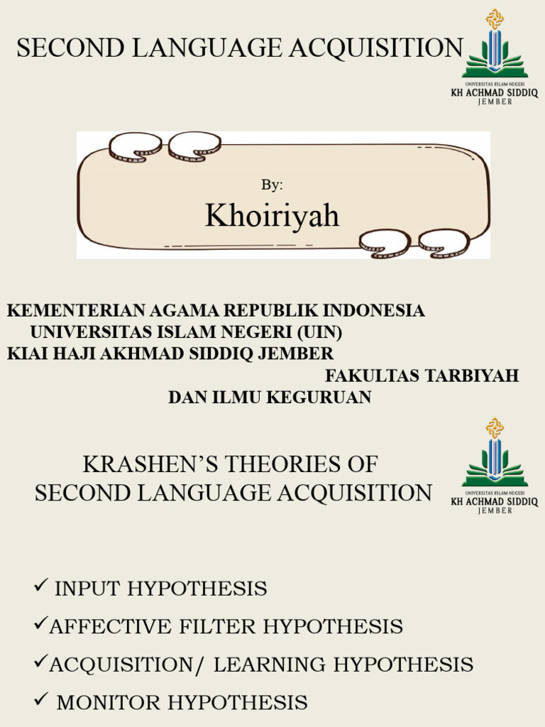 Meeting 4 - Sla Theory of Krashen | PDF | Second Language Acquisition ...