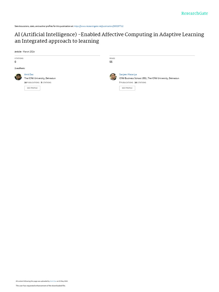 AI (Artificial Intelligence) - Enabled Affective Computing in Adaptive ... AI (Artificial Intelligence) - Enabled Affective Computing in Adaptive ...