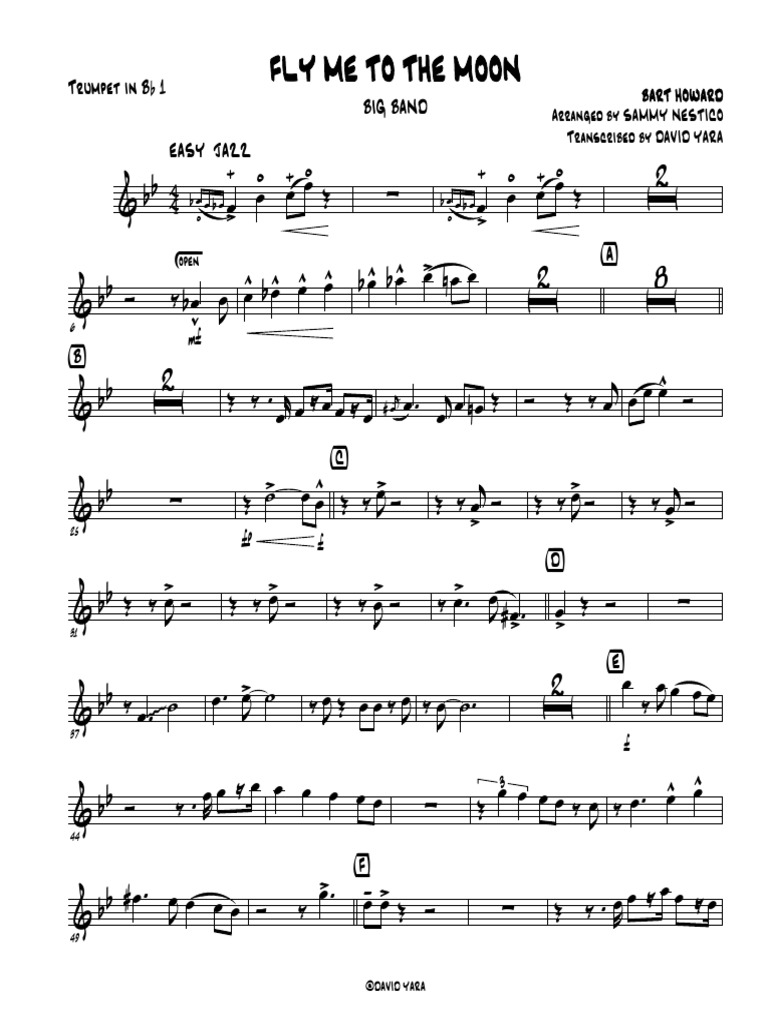 Fly Me To The Moon Score - Trumpet in BB 1 | PDF